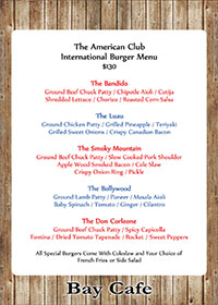 Next week at the American Club